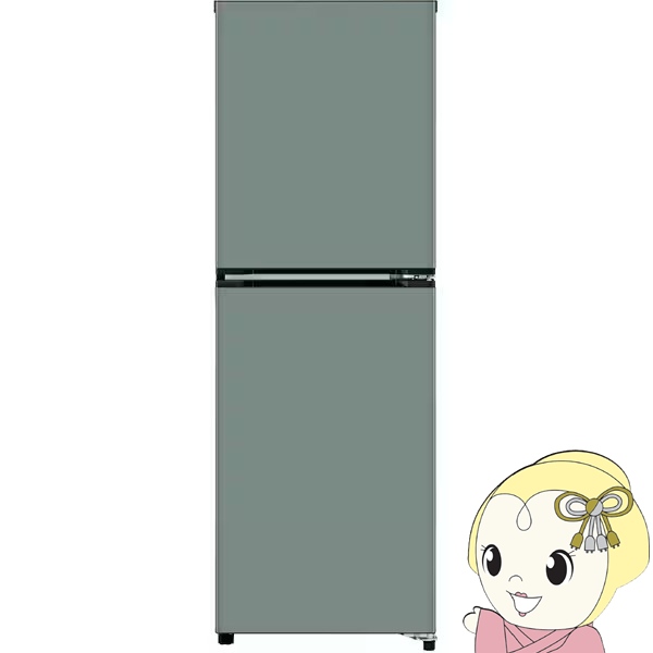 [予約 約1週間以降]冷蔵庫 AQUA アクア 160L 幅48cm 右開き 2ドア SIMPLE＋シリーズ モスグレー AQR-16A-G