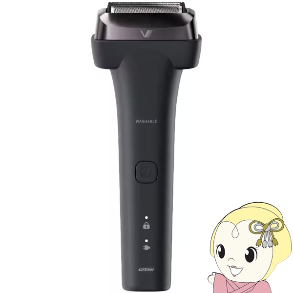 5年保証 マクセルイズミ IZF-V855W-K ブラック 5枚刃 電動シェーバー 長寿命刃「サステバ」搭載 V8シリーズ USB-C充電/丸洗いOK 往復式 髭剃り 本体