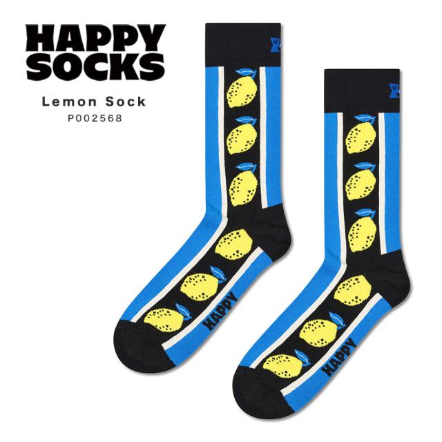 happy socks ハッピーソックス ギフト Lemon Sock P002568 靴下 レディース メンズ おしゃれ ブランド かわいい ビジネス ソックス スニーカー クルー丈 くつ下 ...