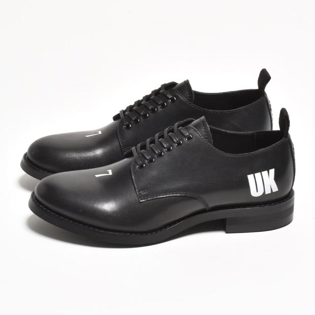 UK OFFICER K.L.G.WHITE ケイエルジーホワイト KIDS LOVE GAITE キッズラブゲイト セカンドライン オフィサーシューズ レディース メンズ プレーントゥシューズ ブランド ユニセックス ブラック 黒 シューズ 靴