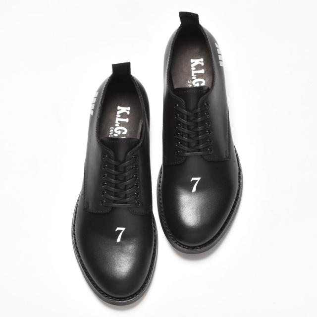 UK OFFICER K.L.G.WHITE ケイエルジーホワイト KIDS LOVE GAITE キッズラブゲイト セカンドライン オフィサーシューズ レディース メンズ プレーントゥシューズ ブランド ユニセックス ブラック 黒 シューズ 靴