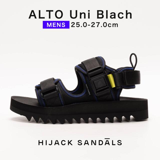 HIJACK SANDALS サンダル メンズ ALTO Uni Blach ストラップサンダル モード クール 格好いいビーチサンダル 靴 シューズ スリッパ EVA ラバー ブラック 黒 レジャー フェス 海 プール ハイジャックサンダルス ブランド