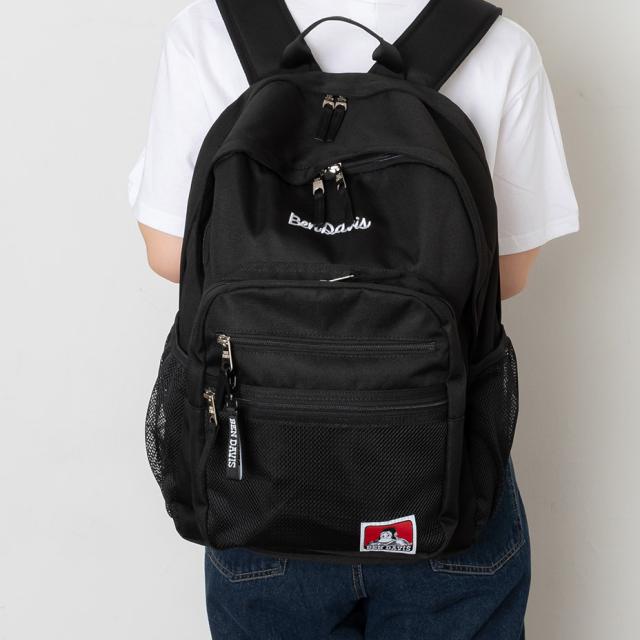 BEN DAVIS MESH XL-PACK 撥水加工 大容量 通勤 通学 アウトドア ビジネスシーン 小物収納 鞄 バッグ リュック ユニセックス 男女兼用 ブラック 黒 レッド ホワイト メンズ レディース アメカジ ブランド ベンデービス 送料無料 BEN DAVIS MESH XL-PACK 撥水加工 大容量 通勤 通学 アウトドア