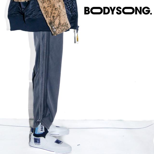 PIGMENT TRACKP F25 BS259604 ブランド BODYSONG. ボディソング トラックパンツ レディース メンズ ジャージ セットアップ 可能 下 トラック パンツ ピグメント 無地 ライン おしゃれ 可愛い カジュアル グレー 国産 日本製 2025 春 春夏 夏