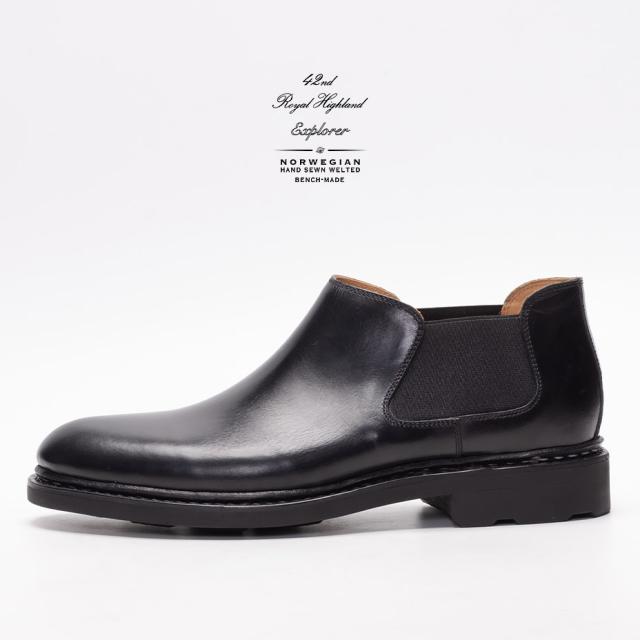 サイドゴアブーツ メンズ 本革 厚底 ヒール サイドゴア ブーツ 革靴 ビジネス 歩きやすい スリッポン カジュアル ブランド カジュアルシューズ ビジネスシューズ プレーントゥ アノネイ カーフ 靴 レザー おしゃれ シューズ ブラック 黒 2025 冬 春 春夏