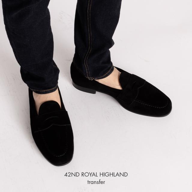 42ND  HIGHLAND transfer ローファー ベルジャンシューズ 快適性 吸湿性 履き心地抜群 クッション素材 素足 抜け感 万能大人靴靴 シューズ メンズ フォーティーセカンド ロイヤルハイランド トランスファー ブランド 冬 春 秋