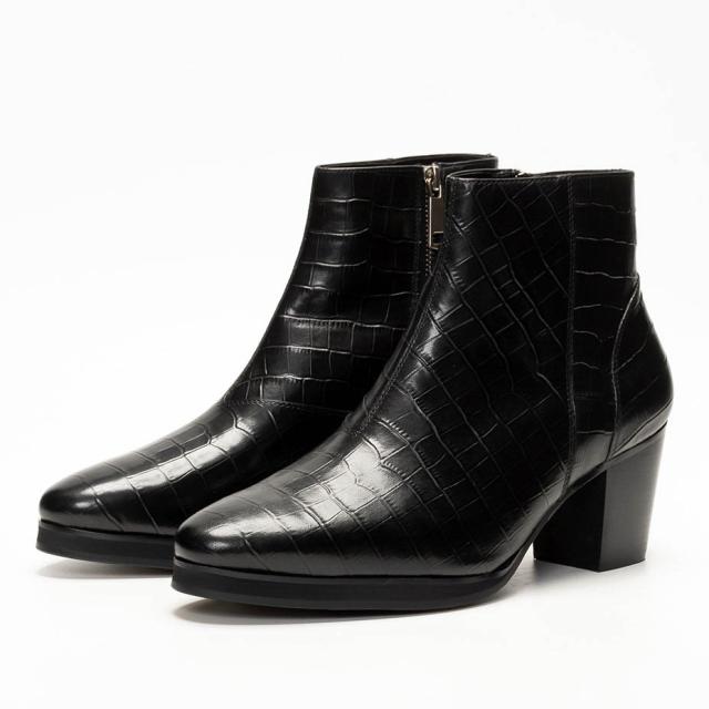 冬新作 新作 endevice ヒールブーツ メンズ ショートブーツ 本革 革靴