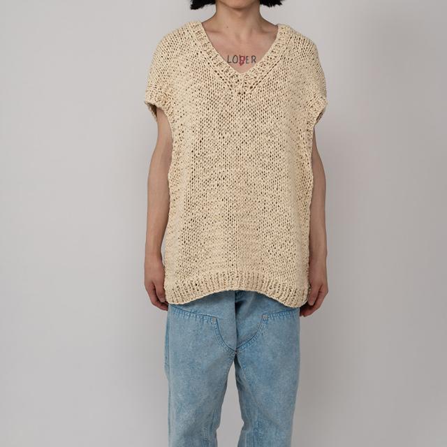 Shoelace Knitted Vest Myne マイン G10VT002 シューレスニットベスト