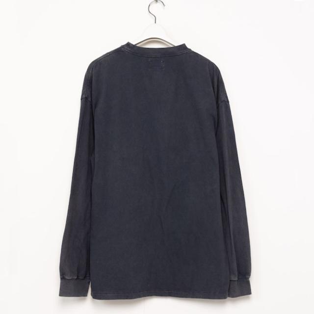 KAMIYA カミヤ "EAGLE" Breached Long Sleeve T-shirt G13LT075 ロンT ロングTシャツ tシャツ 長袖 綿100％ ゆったり 可愛い メンズ レディース ブランド ブリーチ ウォッシュ加工 ヴィンテージ ブラック 黒 送料無料