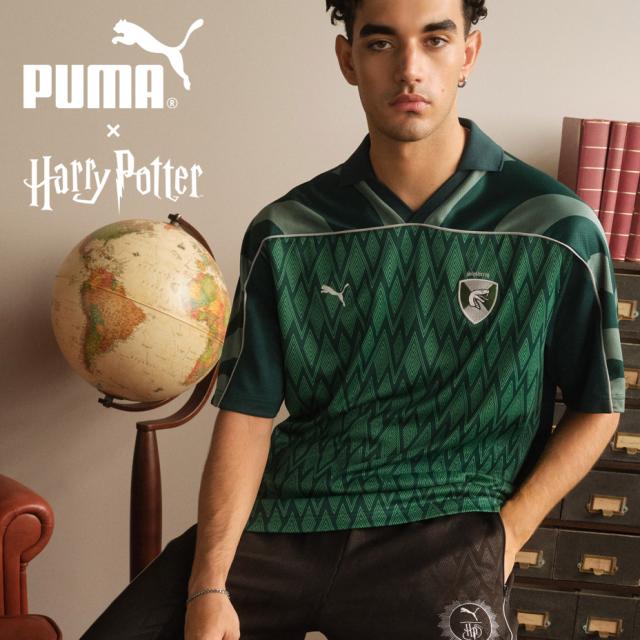 プーマ ハリーポッター ハリー・ポッター puma Harry Potter フットボールシャツ シャツ 開襟 tシャツ メンズ レディース 半袖 おしゃれ かわいい 可愛い かっこいい ブランド ゆったり 総柄 ロゴ コラボ 限定 プーマグッズ 2025 冬 春 春夏