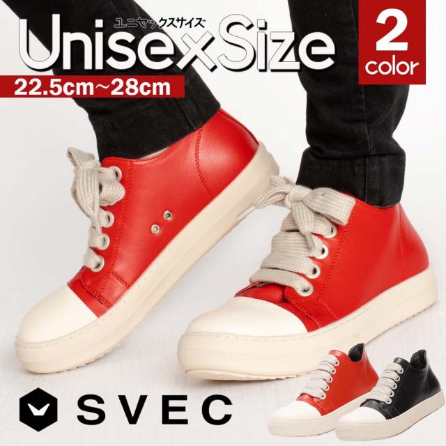 SVEC スニーカー ユニセックス 男女兼用 メンズ レディース かっこいい 可愛い 原宿 渋谷 映える 映え ボリューミー 太め 赤 黒 レッド の通販はau PAY マーケット - 靴の ...