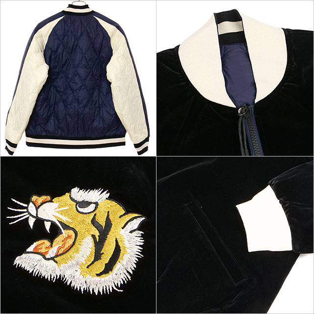 タイオン TAION リバーシブル“SKAJAN”ダウンジャケット [TAION-JK04JS] U REVERSIBLE “SKAJAN” DOWN JACKET メンズ アウター インナーダウン スカジャン 2WAY JAPAN SPECIAL BK/NVY 正規取扱店