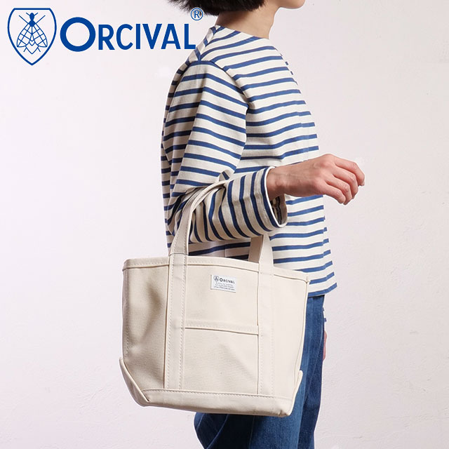 オーシバル ORCIVAL トートバッグ スモール [OR-H0285-KWC] TOTE BAG SMALL メンズ・レディース ユニセックス 鞄 日本製 キャンバストート 小サイズ 帆布 ホワイト系 ECRU 正規取扱店