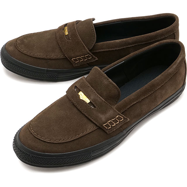 コンバース CONVERSE スニーカー オールスター ローファー スエード [31316670 HO25] ALL STAR COINLOAFER SU メンズ 靴 シューズ ローカット DARK-BROWN/BLACK 正規取扱店
