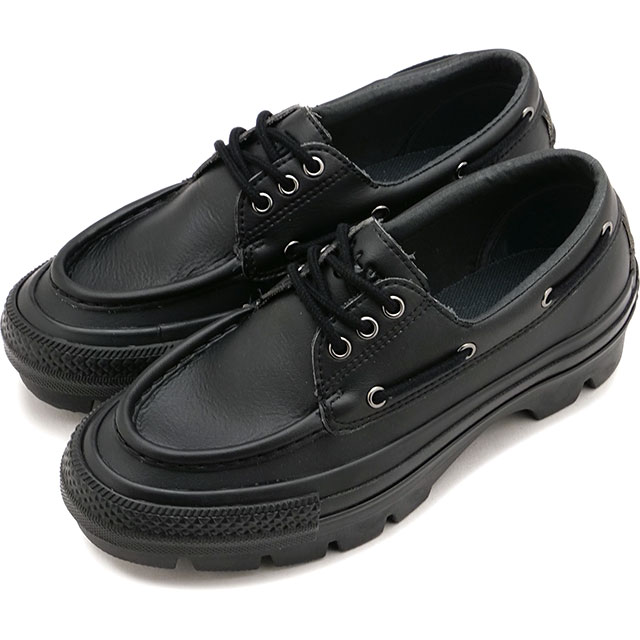 コンバース CONVERSE スニーカー オールスター チャンク マリンスター ローカット [31316770 HO25] ALL STAR CHUNK MS OX レディース 靴 デッキシューズ ラグソール BLACK 正規取扱店