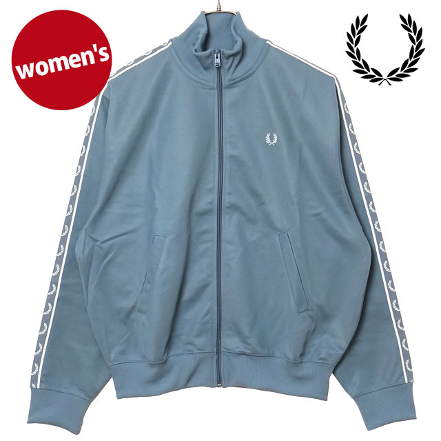 フレッドペリー FRED PERRY テープド トラックジャケット [J9100-Z20 FW25Q4] TAPED TRACK JACKET レディース アウター トラックトップ ブルゾン ジャージ上 STOCKPORT-BLUE 正規取扱店