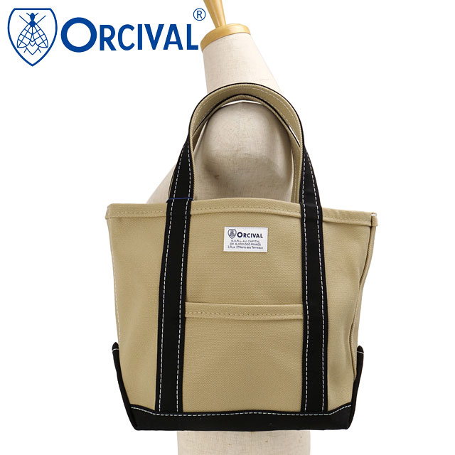 オーシバル ORCIVAL トートバッグ スモール [OR-H0285-KWC] TOTE BAG SMALL メンズ・レディース ユニセックス 鞄 日本製 キャンバストート 小サイズ 帆布 カーキグリーン LT.KHAKI/BLACK 正規取扱店