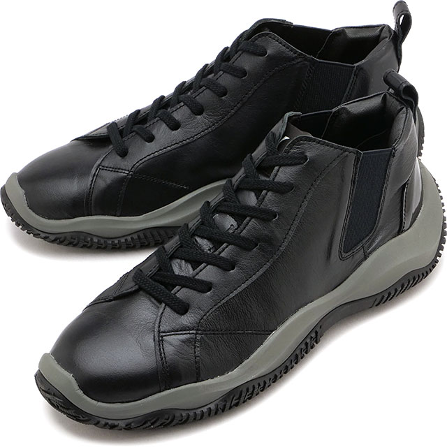 スピングル SPINGLE スニーカー [SP1909-05 FW25] SP-1909 メンズ 日本製 カンガルーレザー 軽量 サイドゴア Black 正規取扱店