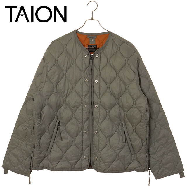 タイオン TAION ミリタリー M65ライナーダブルジップショートダウンジャケット [TAION-M65LSZBML-1SHORT FW25] U MILITARY M65 LINER W-ZIP SHORT DOWN JKT メンズ・レディース アウター インナーダウン ソフトシェル D.SAGE-GREEN 正規取扱店