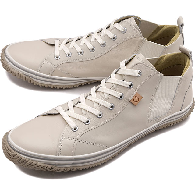 スピングル SPINGLE スニーカー サイドゴア [SP442-03] SP-442 メンズ・レディース 日本製 カンガルーレザー Ivory アイボリー 正規取扱店