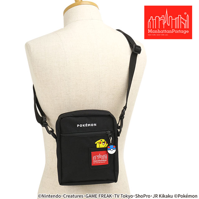マンハッタンポーテージ Manhattan Portage ショルダーポーチ シティライト ポケモン [MP1403PL2BPPKMN25 SS26] CITY LIGHTS (SM) W/PL VER 2 BP メンズ・レディース ポケットモンスター ブラック 正規取扱店