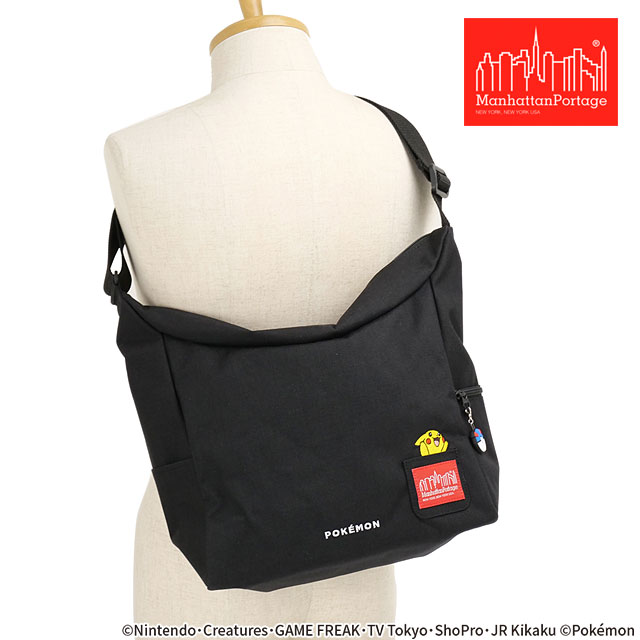 マンハッタンポーテージ Manhattan Portage ベッドスタイショルダーバッグ ポケモン [MP6041PKMN25 SS26] BED-STUY SHOULDER BAG メンズ・レディース ポケットモンスター ブラック 正規取扱店