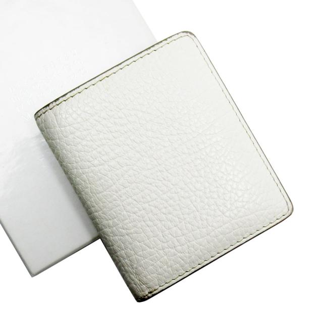 Maison Margiela メゾンマルジェラ 二つ折り財布 ホワイト 14056 ユニセックス【中古】 t19249a