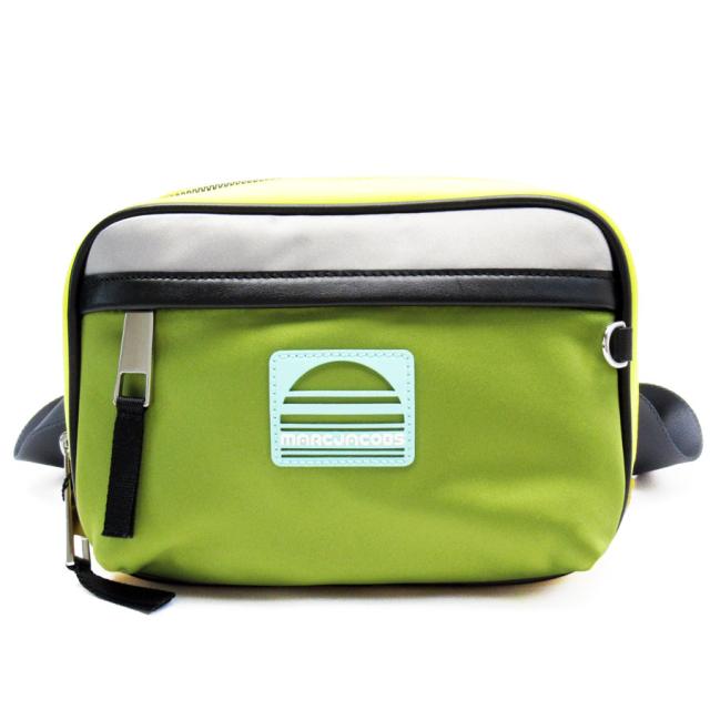MARC JACOBS マークジェイコブス ボディバッグ ウエストポーチ グリーン×イエロー×グレー 14065 レディース【中古】 t19279a