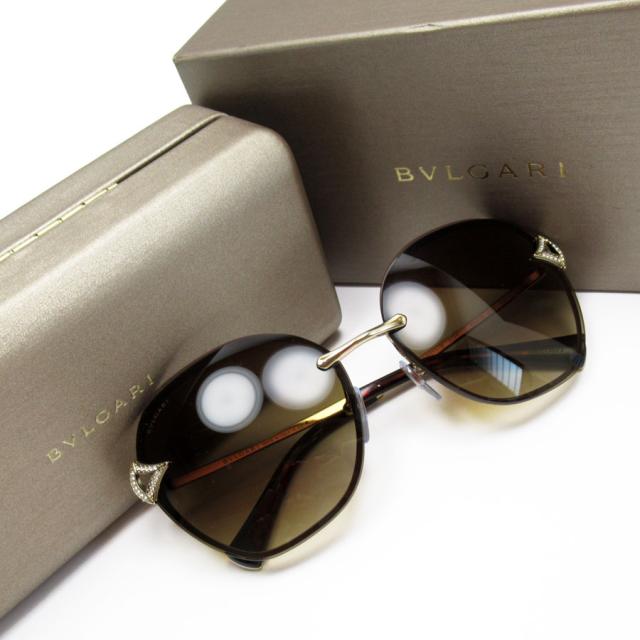 BVLGARI ブルガリ サングラス ブラウン×ゴールド 14057 レディース【中古】 t19385i