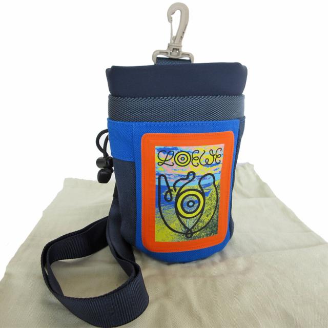 LOEWE ロエベ 斜め掛けショルダーバッグ ネイビーブルー/マルチカラー 14066 ユニセックス【中古】 s0271i