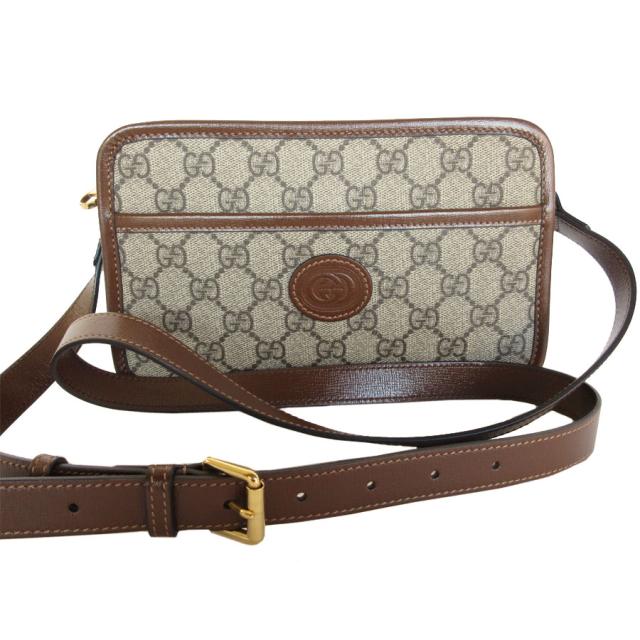 GUCCI グッチ GGスプリーム 658572 斜め掛けショルダーバッグ ベージュ/ブラウン 14057 レディース【中古】 s0407i