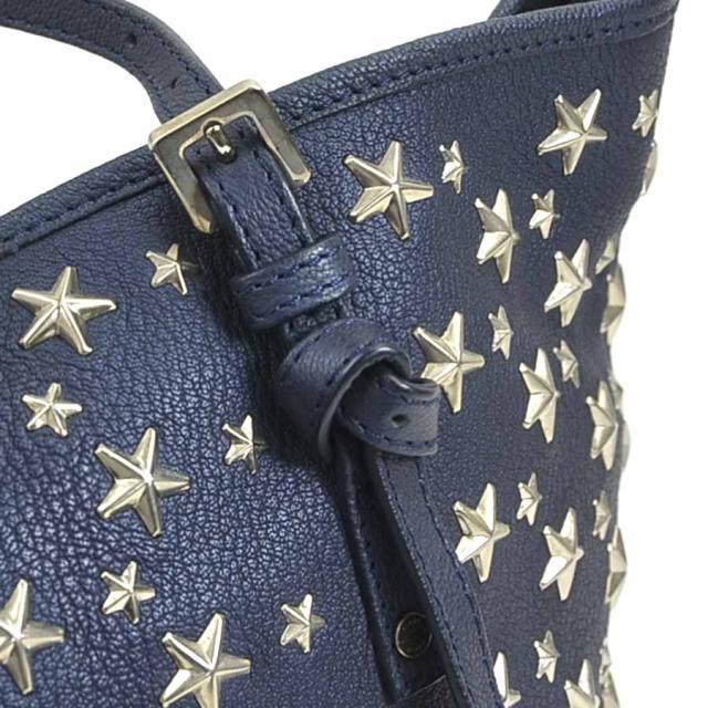 JIMMY CHOO ジミーチュウ サシャ S ハンドバッグ ネイビー 14066