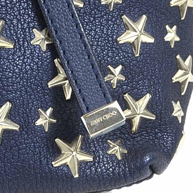 JIMMY CHOO ジミーチュウ サシャ S ハンドバッグ ネイビー 14066