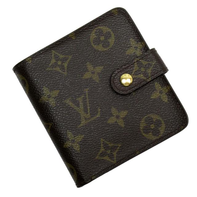 LOUIS VUITTON ルイ ヴィトン コンパクトジップ M61667 二つ折り財布 ブラウン 14057 ユニセックス【中古】 t19549a