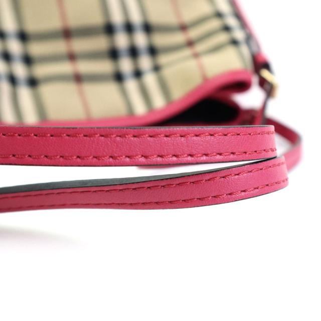 BURBERRY バーバリー ショルダーバッグ ピンク×ベージュ 14059