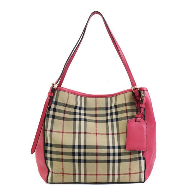 BURBERRY バーバリー ショルダーバッグ ピンク×ベージュ 14059 レディース【中古】 55728g