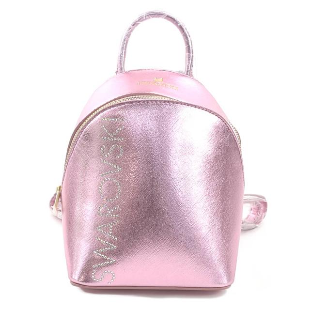 SWAROVSKI スワロフスキー リュック メタリックピンク 14061 レディース【中古】 r10256g