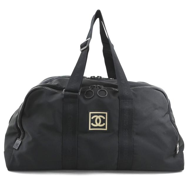 CHANEL シャネル スポーツライン A19976 ボストンバッグ トラベルバッグ ブラック 14054 ユニセックス【中古】 99998k