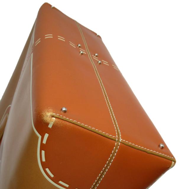 TOD’S トッズ ショルダーバッグ オレンジ×キャメル 14057 ユニセックス【中古】 t19613a TOD'S トッズ ショルダーバッグ オレンジ×キャメル 14057 ユニセックス