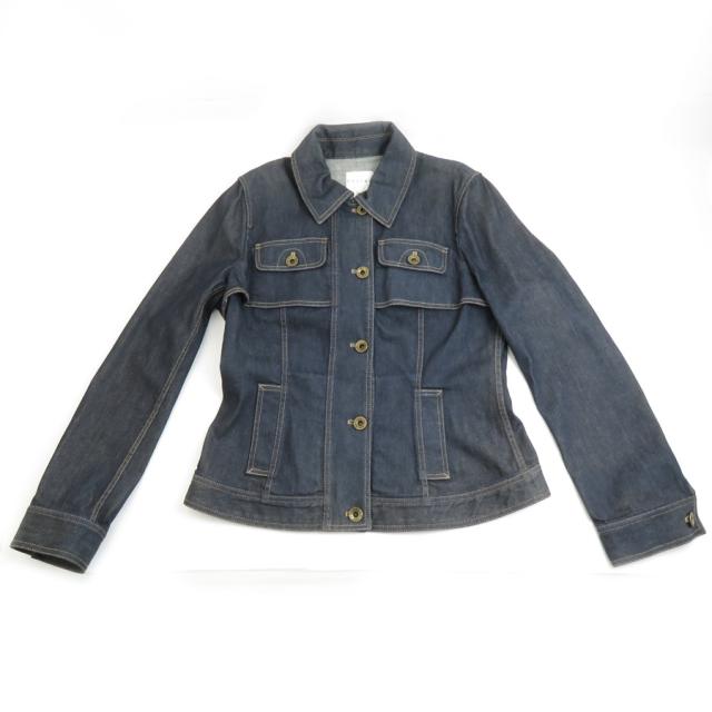 CELINE セリーヌ デニムジャケット Gジャン インディゴブルー 14067 レディース【中古】 55787m