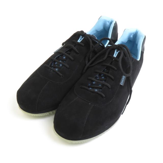 CHANEL シャネル ココマーク スニーカー ブラック/ブルー 14054 レディース【中古】 e59720i