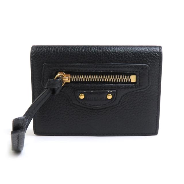 BALENCIAGA バレンシアガ 三つ折り財布 ブラック 14054 ユニセックス【中古】 55818k