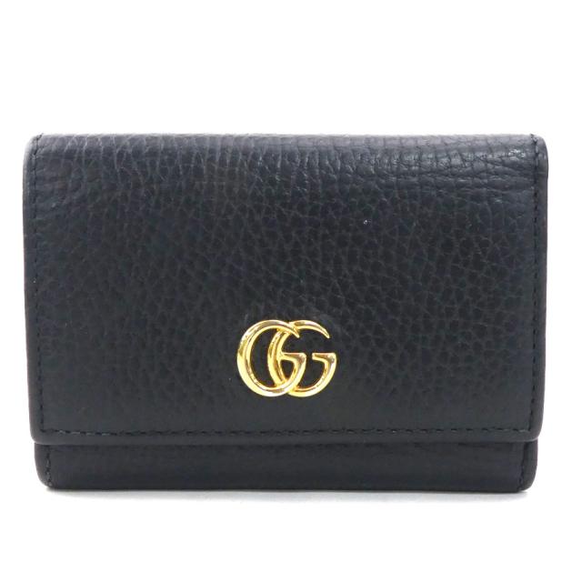 GUCCI グッチ 644407 三つ折り財布 ブラック 14054 ユニセックス【中古】 t19664a