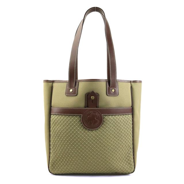 HUNTING WORLD ハンティングワールド ショルダーバッグ カーキ×ブラウン 14058 ユニセックス【中古】 h30746a