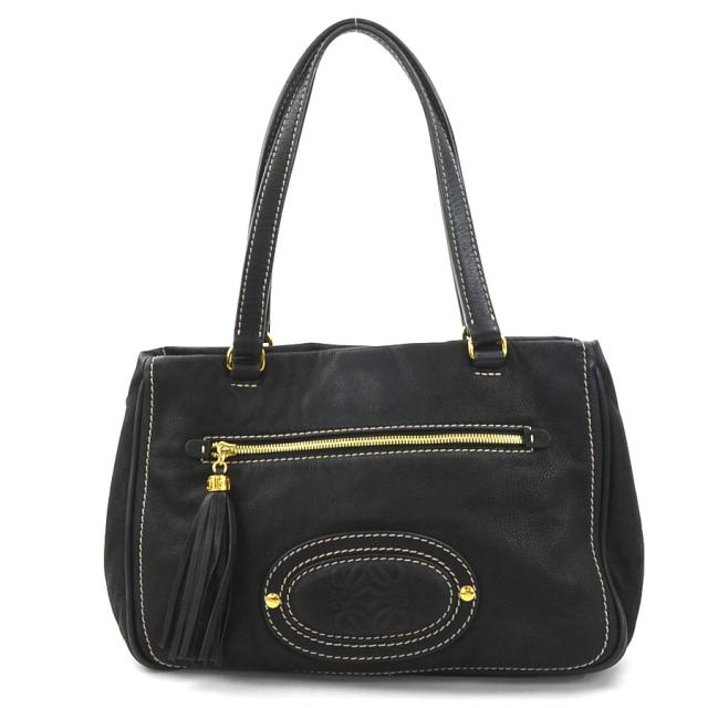 LOEWE ロエベ アナグラム ショルダーバッグ ブラック 14054 レディース【中古】 e59815k