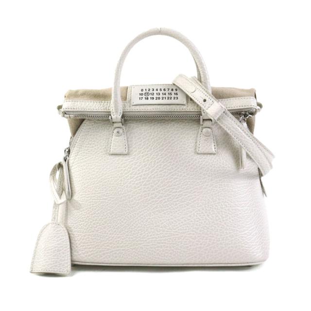 Maison Margiela メゾンマルジェラ 5AC ミニ ハンドバッグ ショルダーバッグ アイボリー 14056 レディース【中古】 55944a