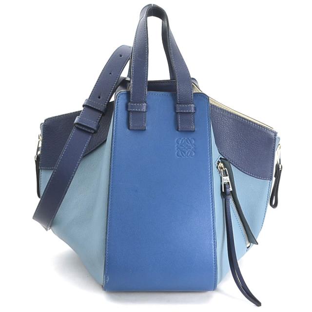 LOEWE ロエベ ハンモック ハンドバッグ ショルダーバッグ ブルー/ネイビー 14067 レディース【中古】 e59900a