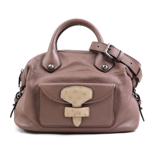 LOEWE ロエベ メイ ハンドバッグ ショルダーバッグ ピンク系ブラウン 14057 レディース【中古】 h30815a