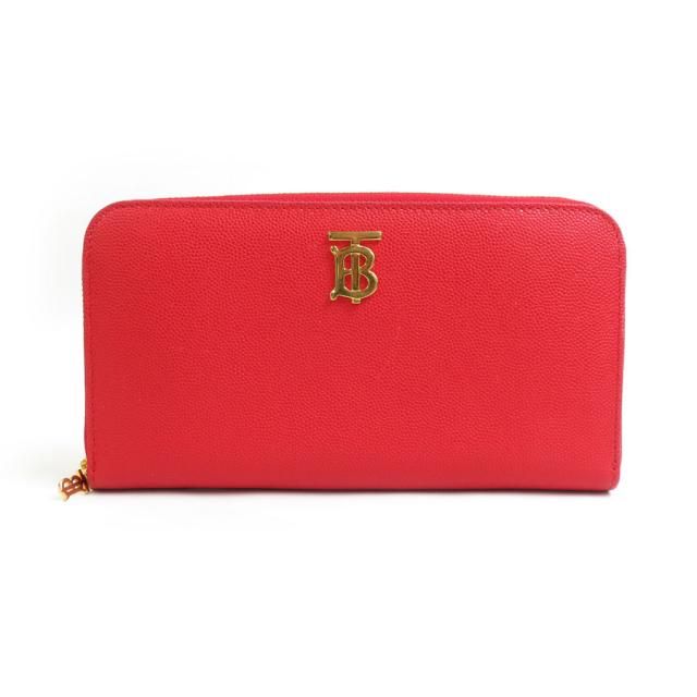 BURBERRY バーバリー ラウンドファスナー長財布 レッド 14060 ユニセックス【中古】 h30821a