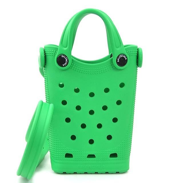 BALENCIAGA バレンシアガ Crocsコラボ  フォンポーチ グリーン 14065 ユニセックス【中古】 55867k